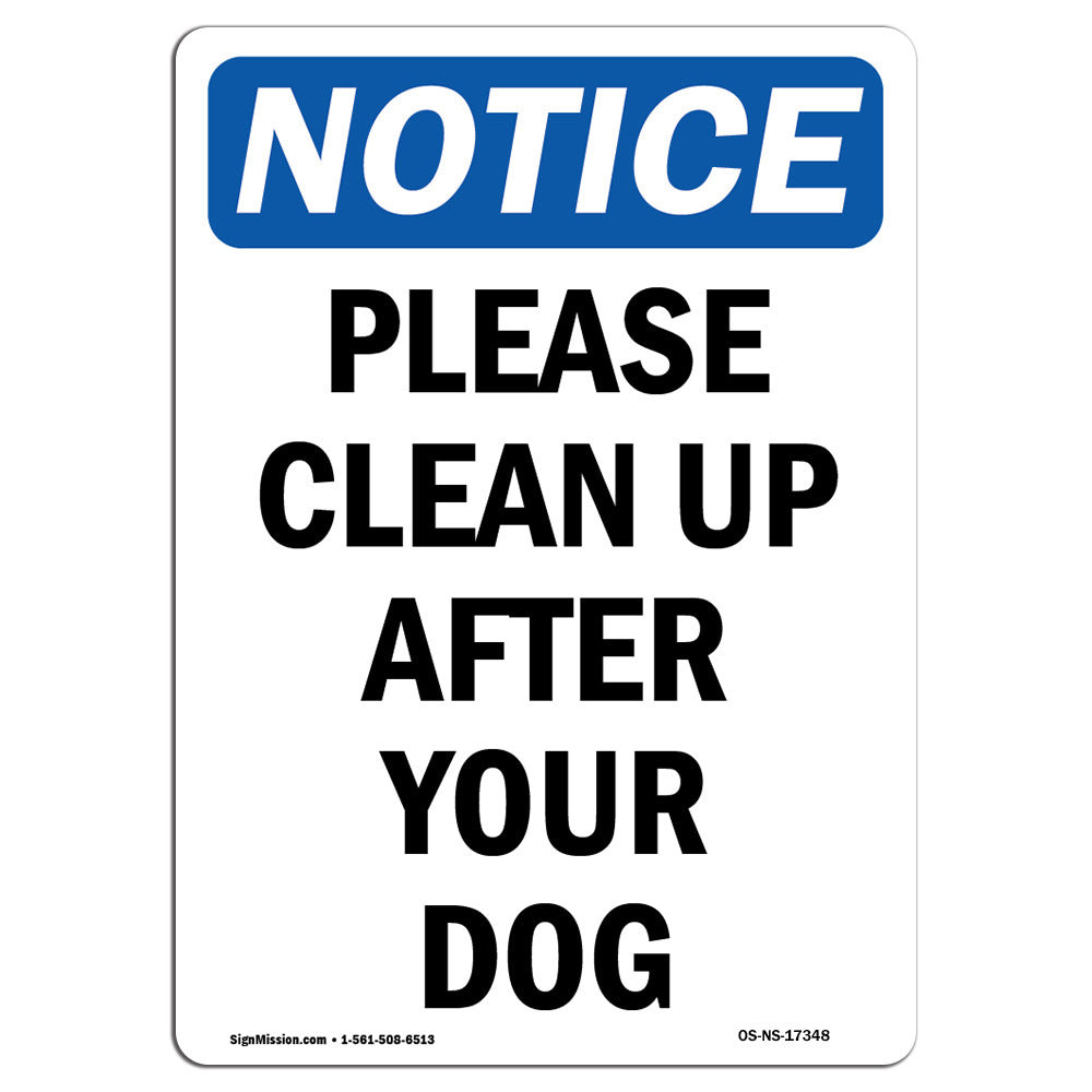 SignMission Please Clean Up After Your Dog Sign | Wayfair
