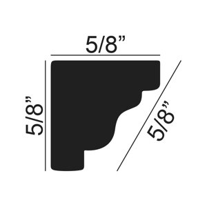 Architectural Products by Outwater L.L.C. 5/8 in x 5/8 in x 96 in Plain ...