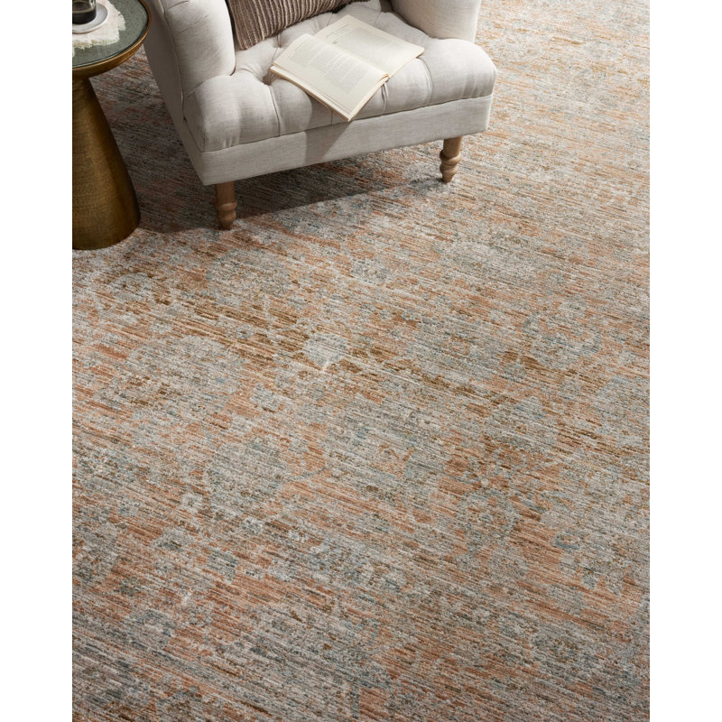 Jean Stoffer x Loloi Katherine Terracotta / Smoke Area Rug | Wayfair