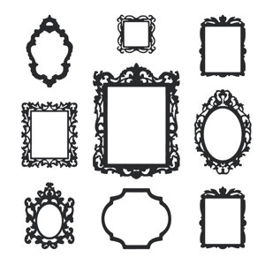 The Decal Guru Antique Picture Frames Wall Decal & Reviews | Wayfair