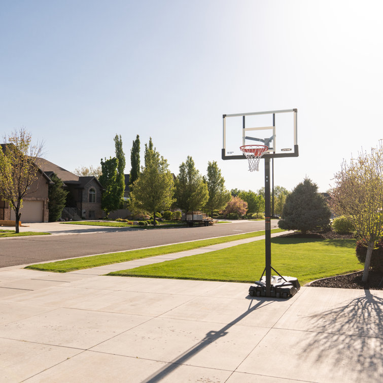 Lifetime Height Adjustable Portable Basketball Hoop (54" Tempered Glass ...