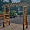 All Things Cedar Pagoda 94" W x 47" D Wood Arbor & Reviews | Wayfair