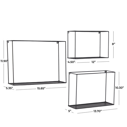 Joss & Main Avia 3 Piece Metal Accent Shelf | Wayfair