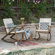 George Oliver Outdoor Gerling Rocking Solid Wood Chair with Cushions ...