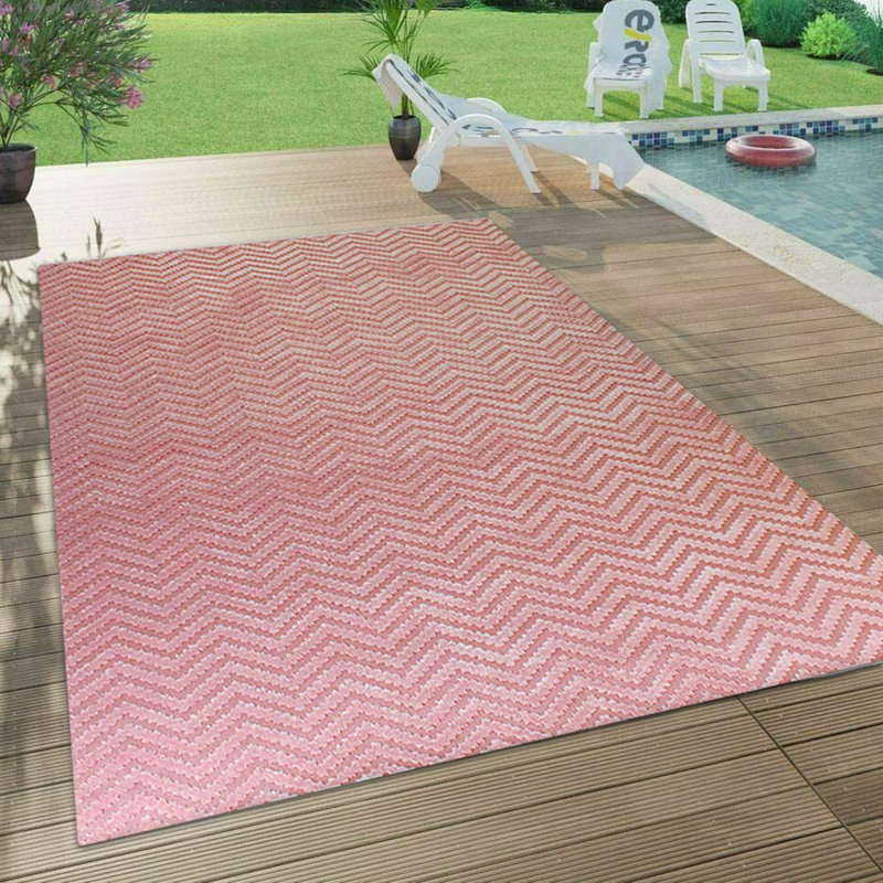 Ebern Designs Graye Soft Pink Outdoor Rug | Wayfair.co.uk