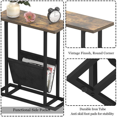 Borough Wharf Holifield Side Table with Storage & Reviews | Wayfair.co.uk