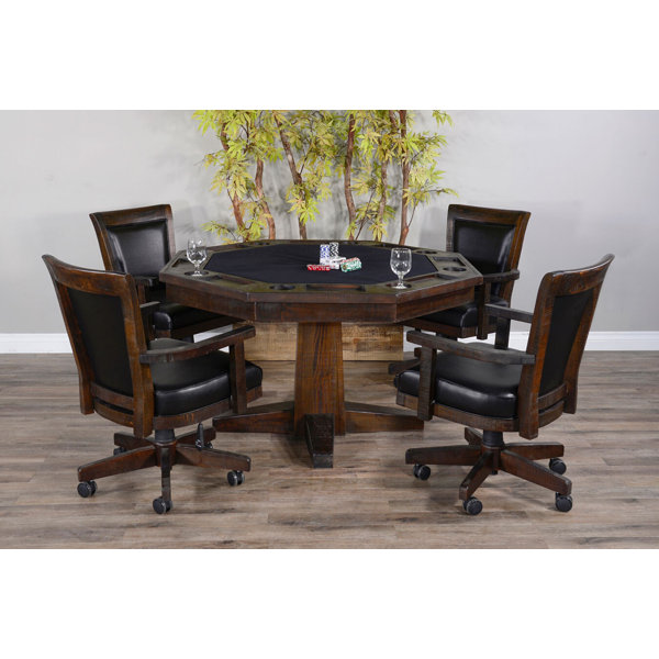 Eleanore Decor Henry Decor 53" 8 - Player Poker Table with Chairs | Wayfair