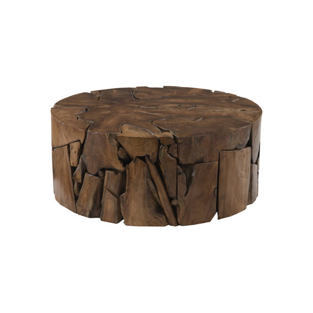 Phillips Collection Teak Chunk Solid Wood Block Coffee Table & Reviews ...