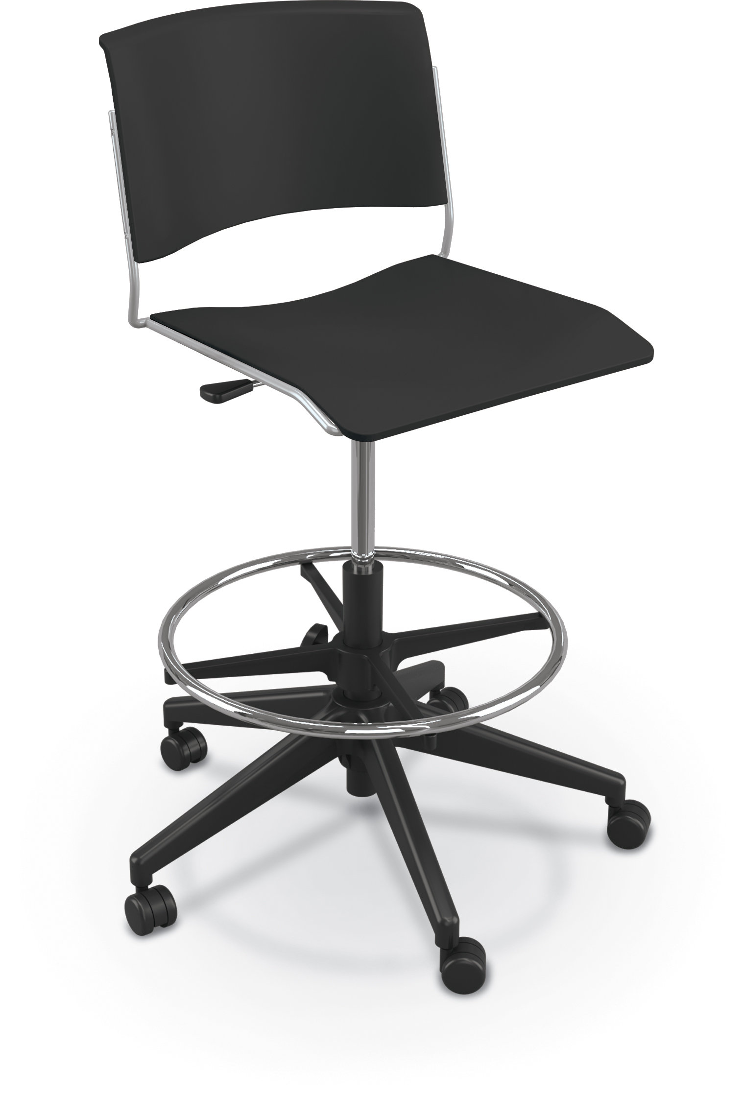 MooreCo Akt 5-Star Stool with Hard Casters | Wayfair