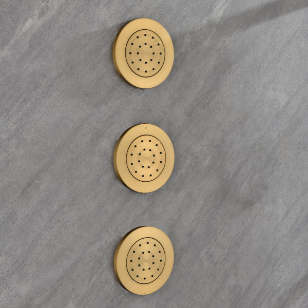 AWZTOO 3 PCS Shower Body Jets Wall Mount Body Sprayer ABS Round ...