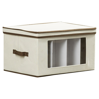 Rebrilliant Canvas Tall Window Fabric Storage Box & Reviews | Wayfair