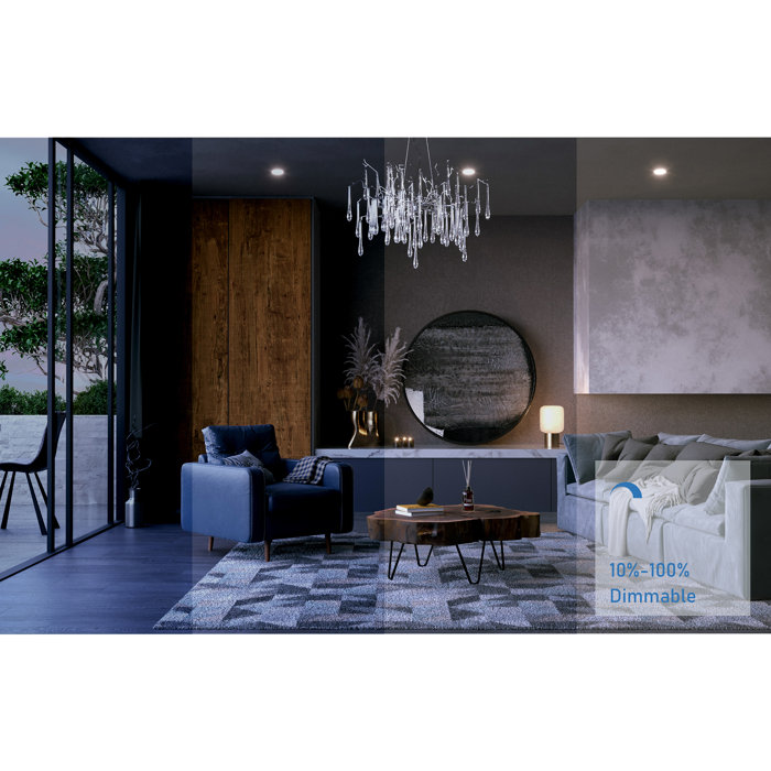 Jolux 6" Adjustable LED Retrofit Recessed Lighting Kit for Easy Remodel ...