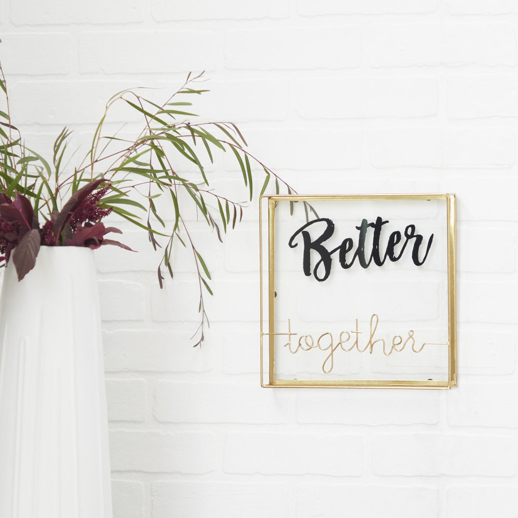 Trinx Metal Decorative Sign Wall Décor | Wayfair