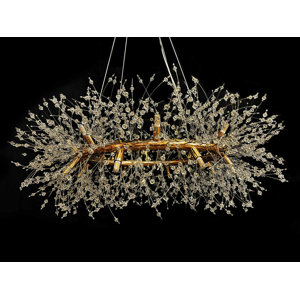 Mercer41 Jannuel 16 - Light Crystal Sputnik Wagon Wheel Chandelier ...