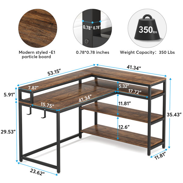 17 Stories 53.15'' Desk & Reviews | Wayfair
