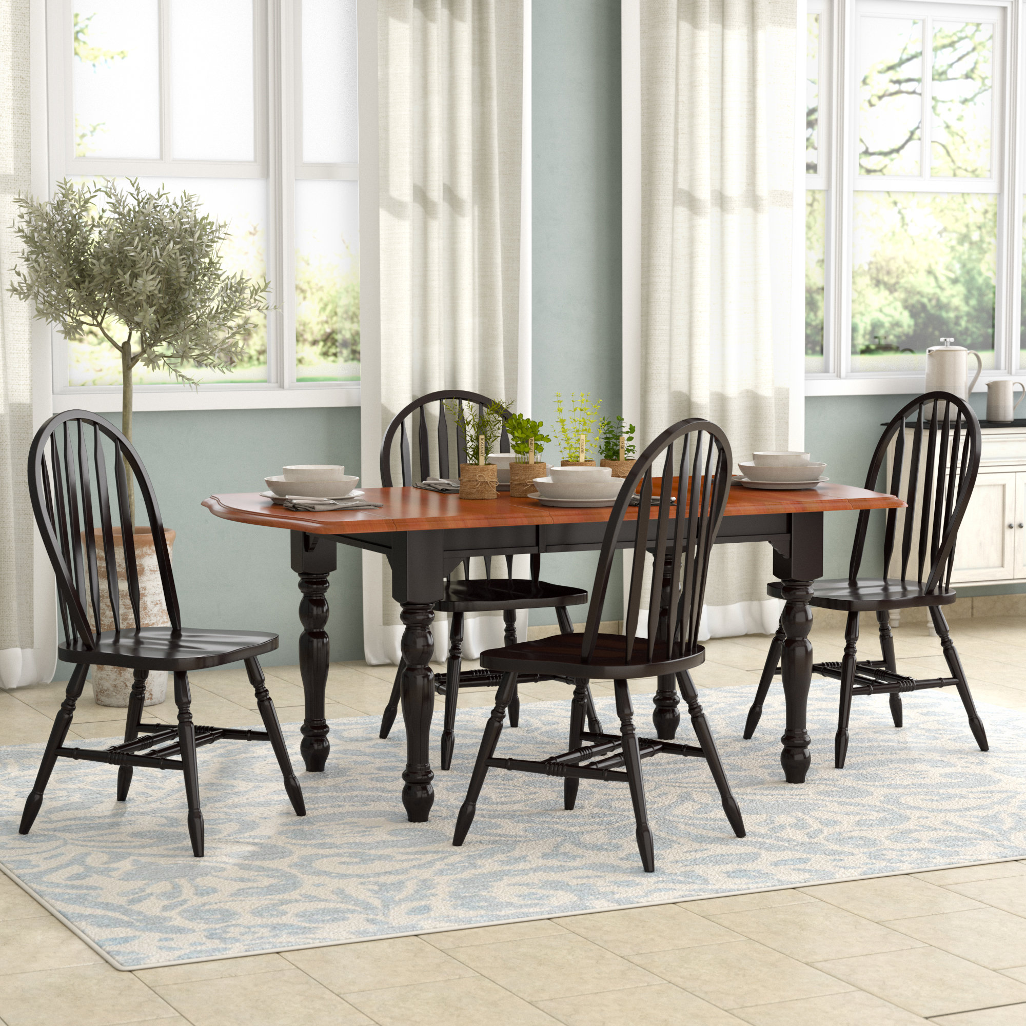 One Allium Way® Azizi Solid Wood Dining Set & Reviews | Wayfair