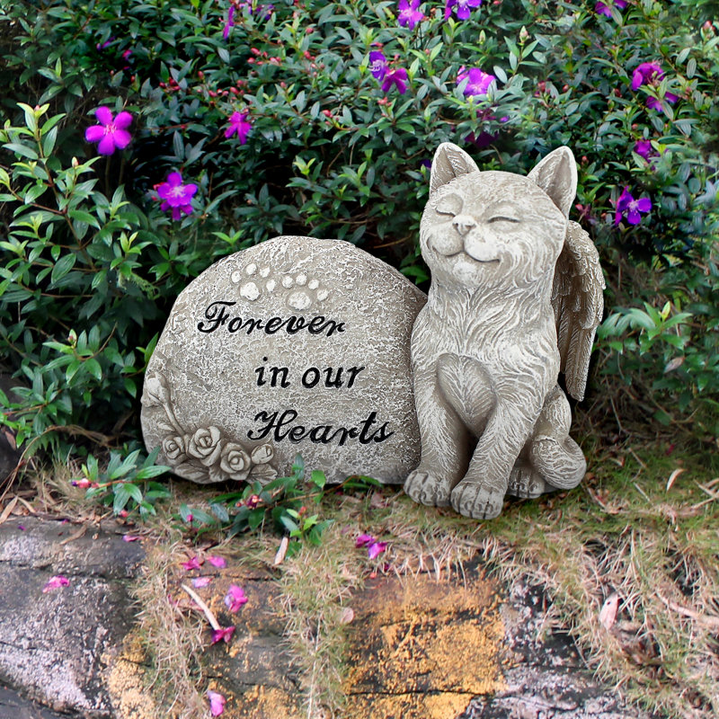 Design Toscano Cat Pet Memorials Forever in Our Hearts Statue & Reviews ...