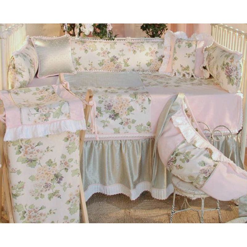 Brandee Danielle Flower Medley 100% Cotton 4 - Piece Crib Bedding Set ...