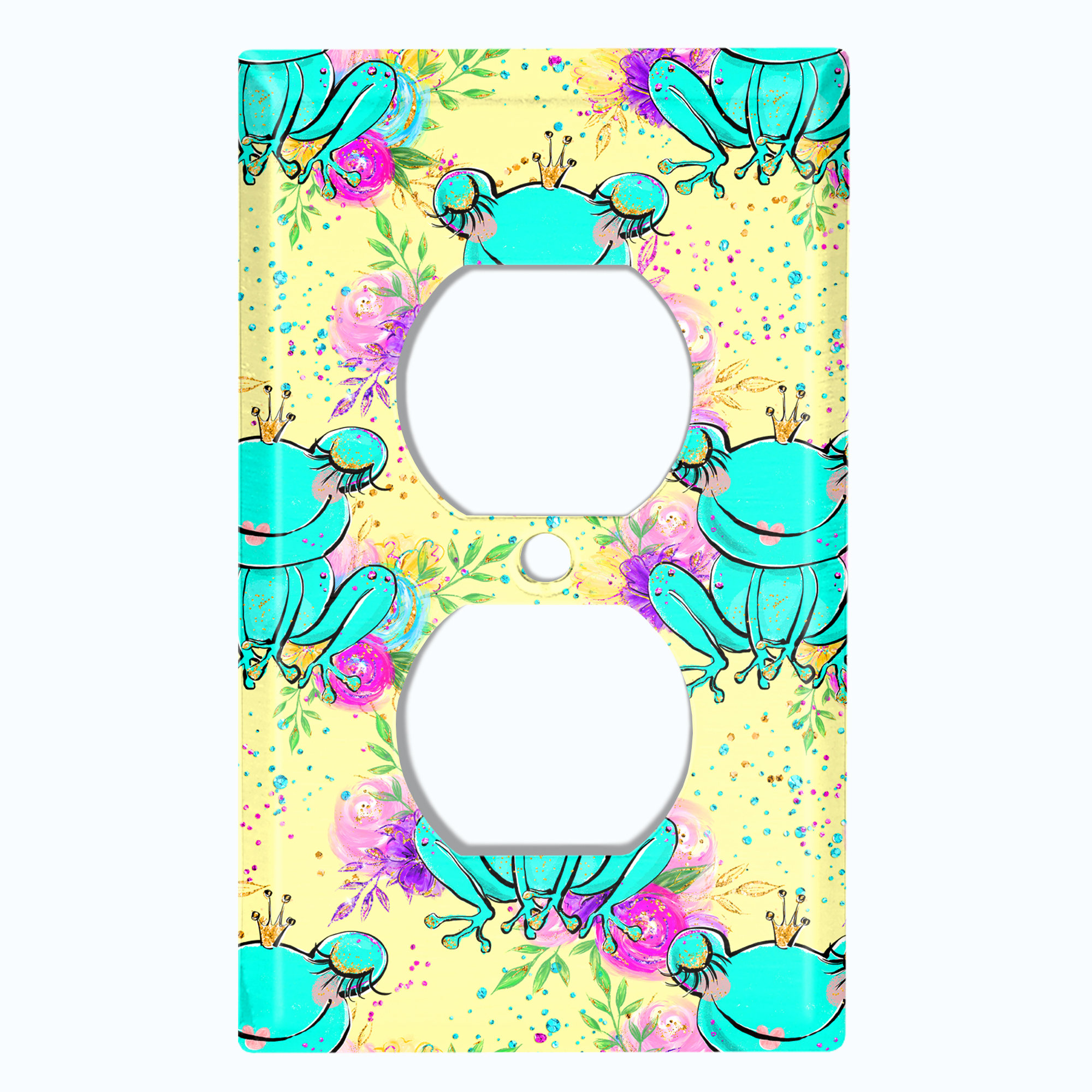 WorldAcc Princess Frog 1-Gang Duplex Outlet Combination Wall Plate ...