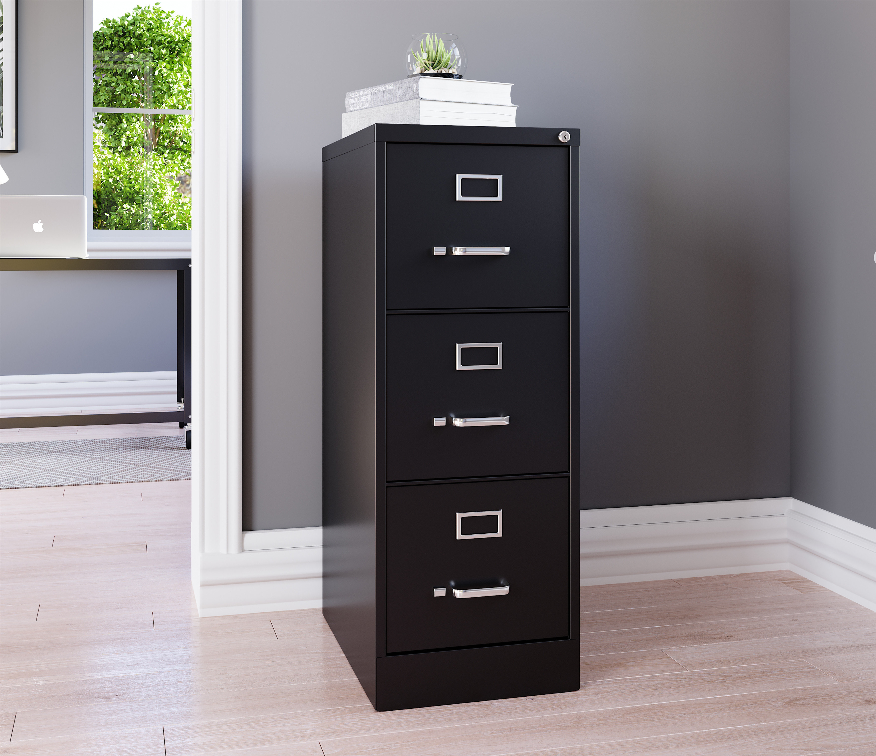 Inbox Zero 15'' Wide 3 -Drawer Steel Vertical Filing Cabinet & Reviews ...