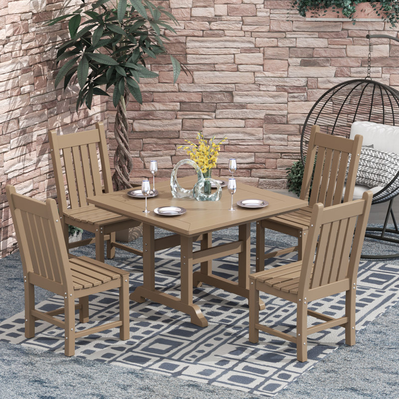 Lark Manor Alirah Square 4 - Person Outdoor Dining Set | Wayfair