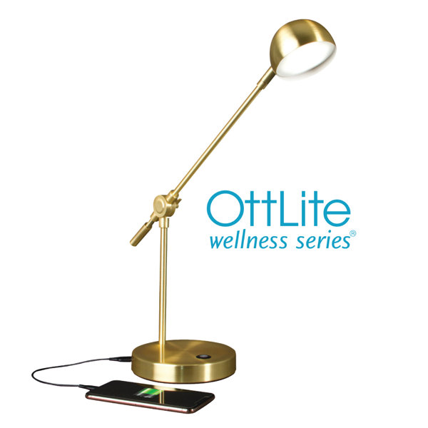 OttLite Wellness OttLite Direct LED Desk Lamp with USB Port - Modern ...