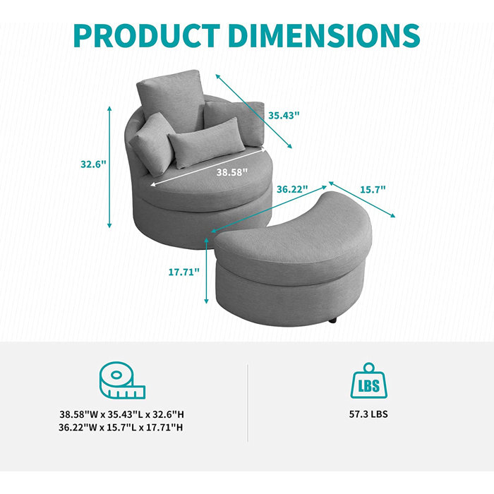 Ivy Bronx Breidy Upholstered Swivel Accent Chair | Wayfair