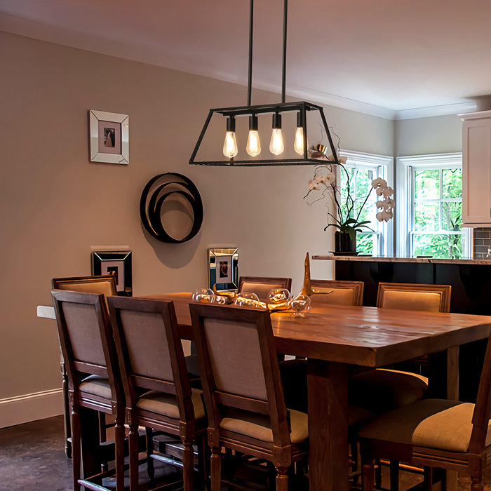 Gracie Oaks Elutheria 4 - Light Kitchen Island Linear Pendant & Reviews ...