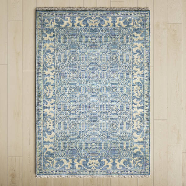 Addie Handmade Wool Teal/Navy Rug & Reviews | Birch Lane