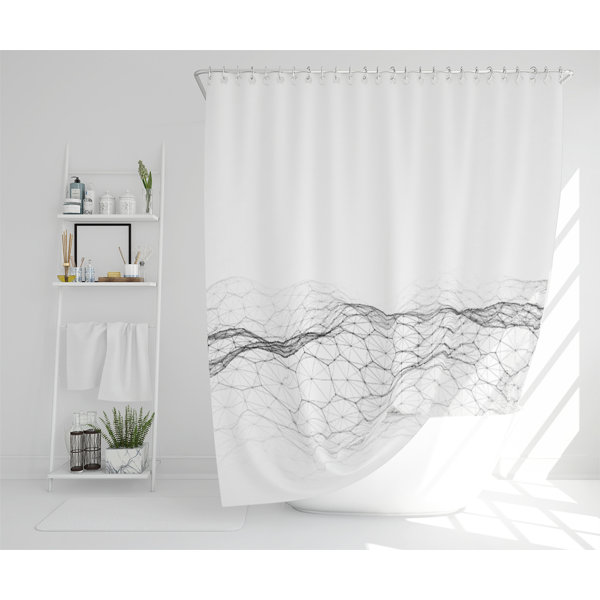 Ivy Bronx Futuristic Digital Landscape Designer Shower Curtain ...