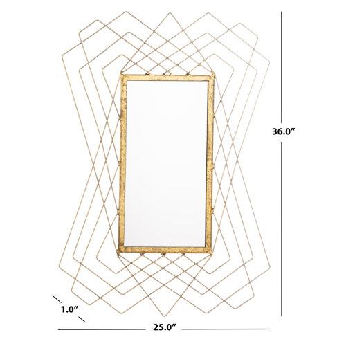 Mercer41 Mia Rectangle Metal Wall Mirror | Wayfair