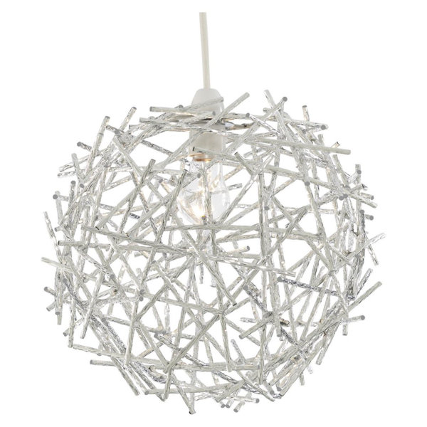 Mercer41 30Cm H Sphere Pendant Shade in Chrome | Wayfair.co.uk