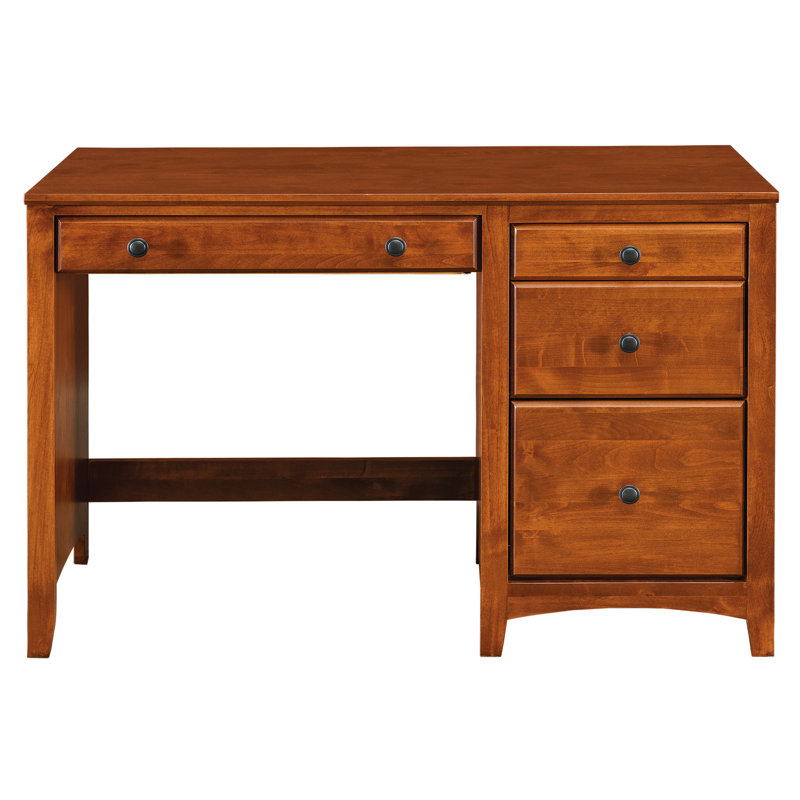 Foundry Select Malani 4 Drawer Solid Wood Desk & Reviews | Wayfair
