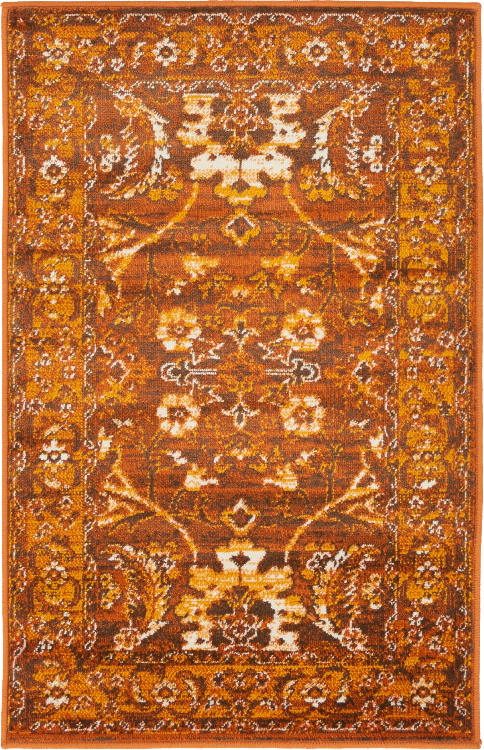 Bungalow Rose Yareli Machine Woven / Power Loomed Performance Orange ...