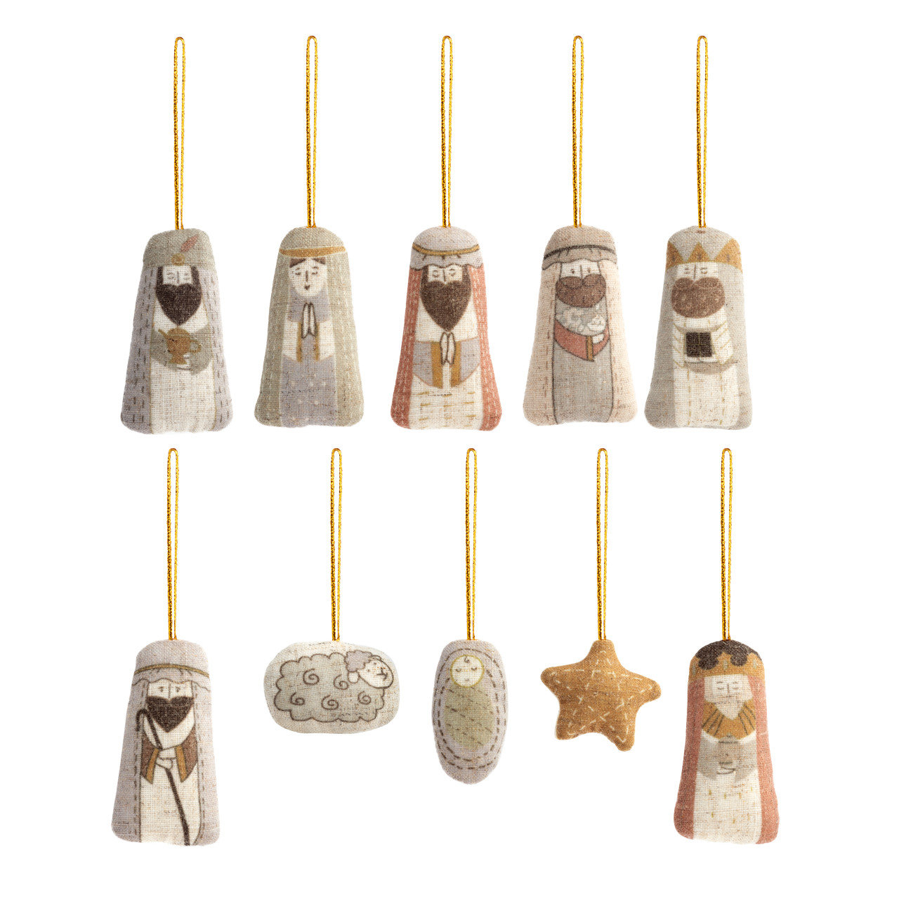 The Holiday Aisle® Children''s Plush Nativity Ornaments - Set Of 10 ...