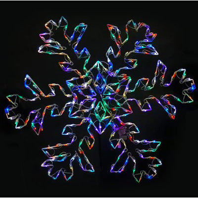 The Holiday Aisle® Snowflake Color Changing RGB Lighted Display | Wayfair