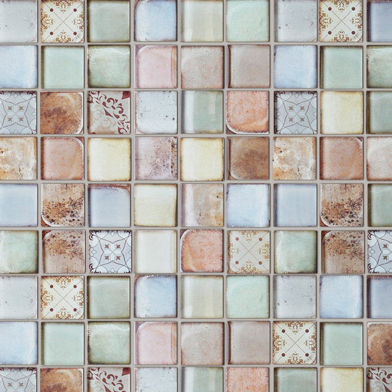 Supreme Tile Classic Roman 2" x 2" Glass Grid Mosaic Wall Tile ...