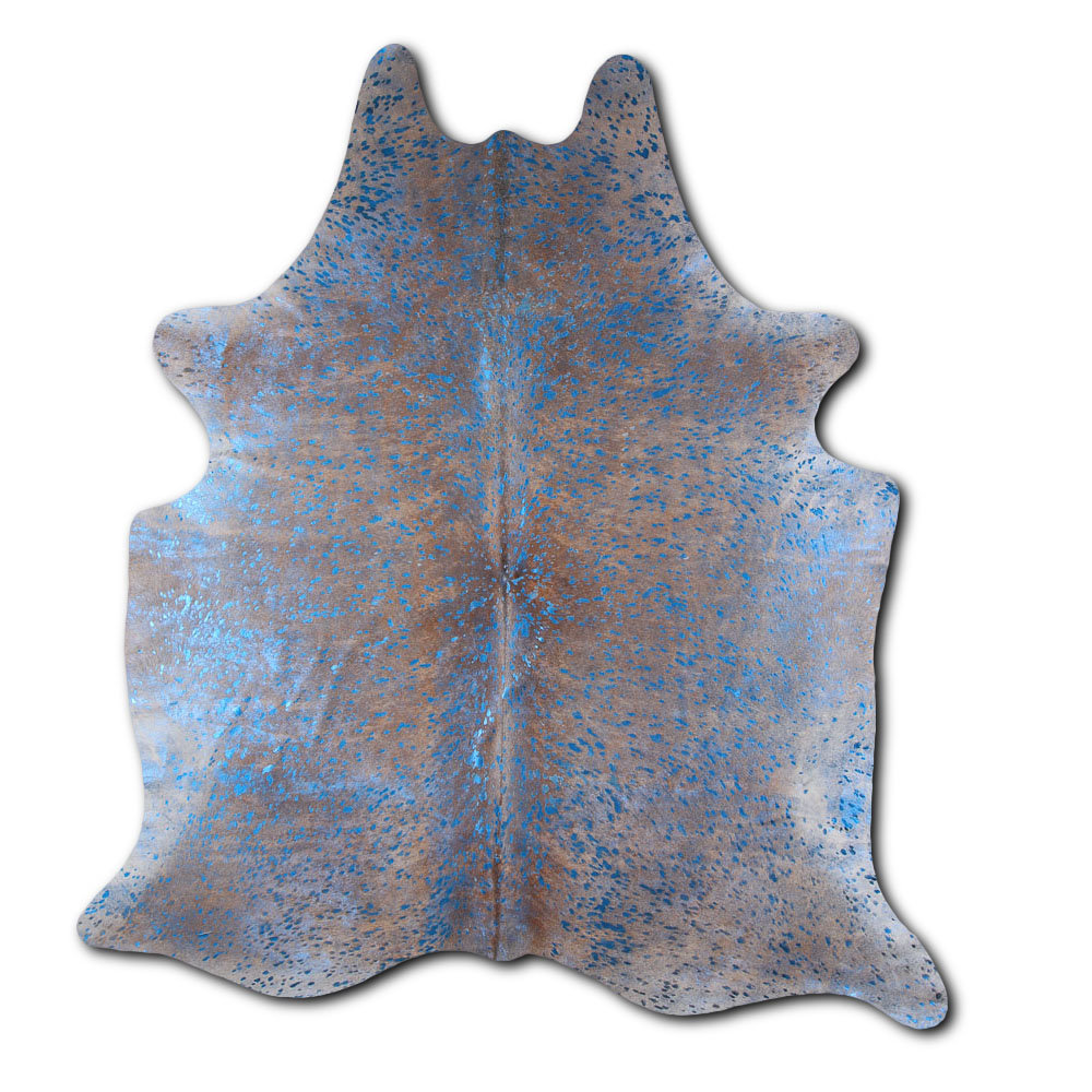 Foundry Select Lethe Handmade Cowhide Blue/Gray Rug | Wayfair