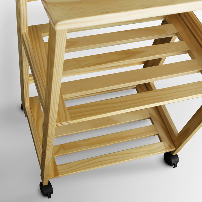 Symple Stuff Hession Solid Wood Kitchen Cart & Reviews | Wayfair