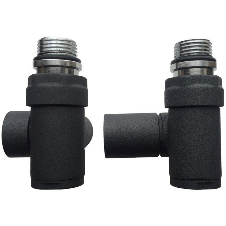 Symple Stuff Ashim Dual Fuel Radiator Valves Anthracite Corner - Set ...