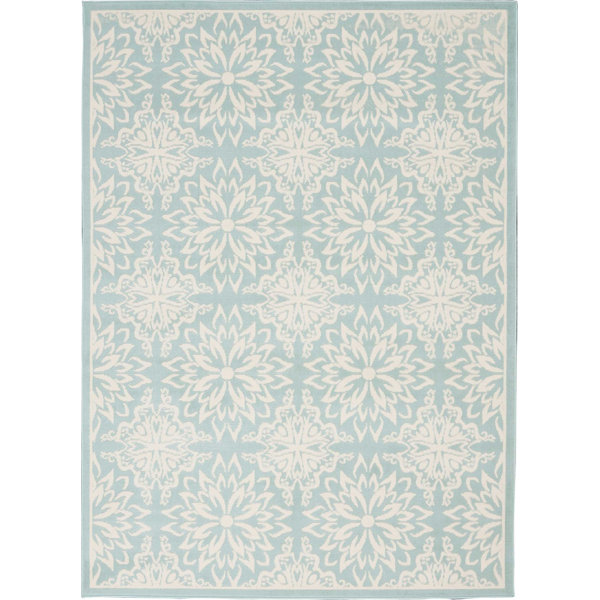 Charlton Home® Yurig Performance Ivory/Seafoam Green Rug & Reviews ...