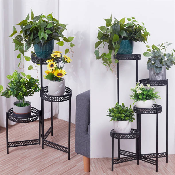 UNHO Metal Weather Resistant Plant Stand & Reviews | Wayfair