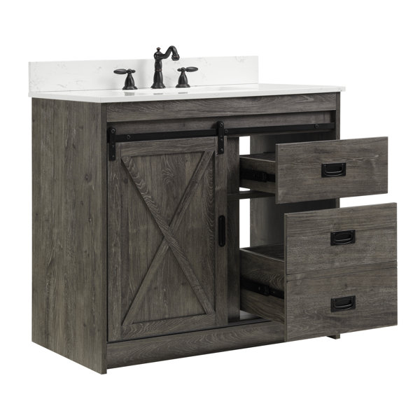Sand & Stable Jillian 36'' Free-standing Single Bathroom Vanity with ...