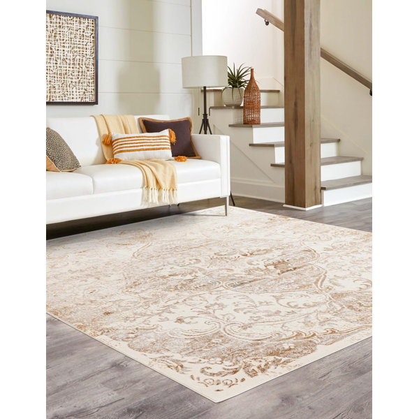 Langley Street Alamo Performance Cream Rug & Reviews | Wayfair