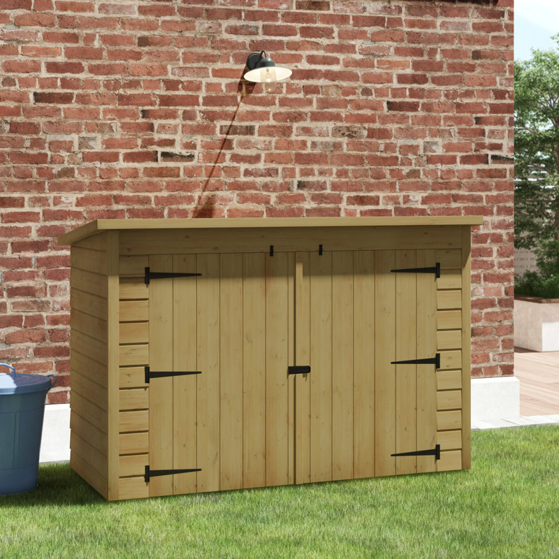 Empire Sheds Ltd 7 Ft. W x 3 Ft. D Tongue and Groove Pent Wooden Bike ...