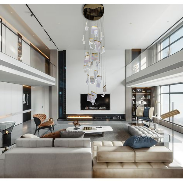 Orren Ellis Omicron 24 - Light LED Tiered Chandelier | Wayfair