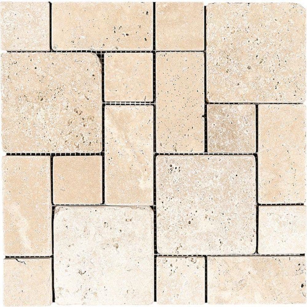 Tile & Mosaic Depot Travertine Versailles Mosaic Wall & Floor Tile ...