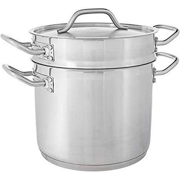 NKJUNEER Stainless 8 Quart Double Boiler With Cover, Stainless Steel ...
