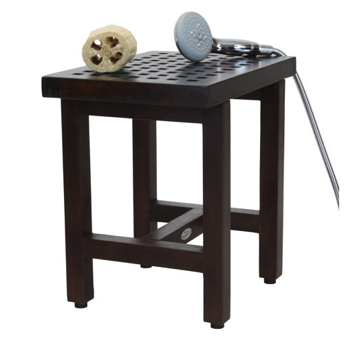 Aqua Teak Grate Lotus 18'' W Teak Shower Bench & Reviews | Wayfair