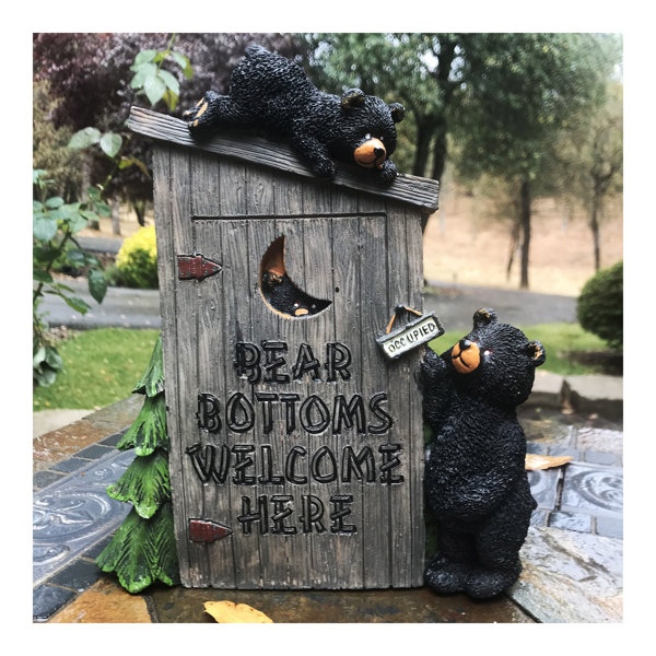 Loon Peak® Derecho Poly Resin "Bear Bottoms Welcome" Wall Décor ...
